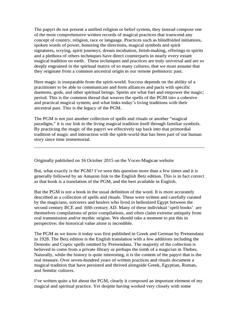 Why The PGM - Parte 4 | PDF | Mythological Powers | Cultural Anthropology