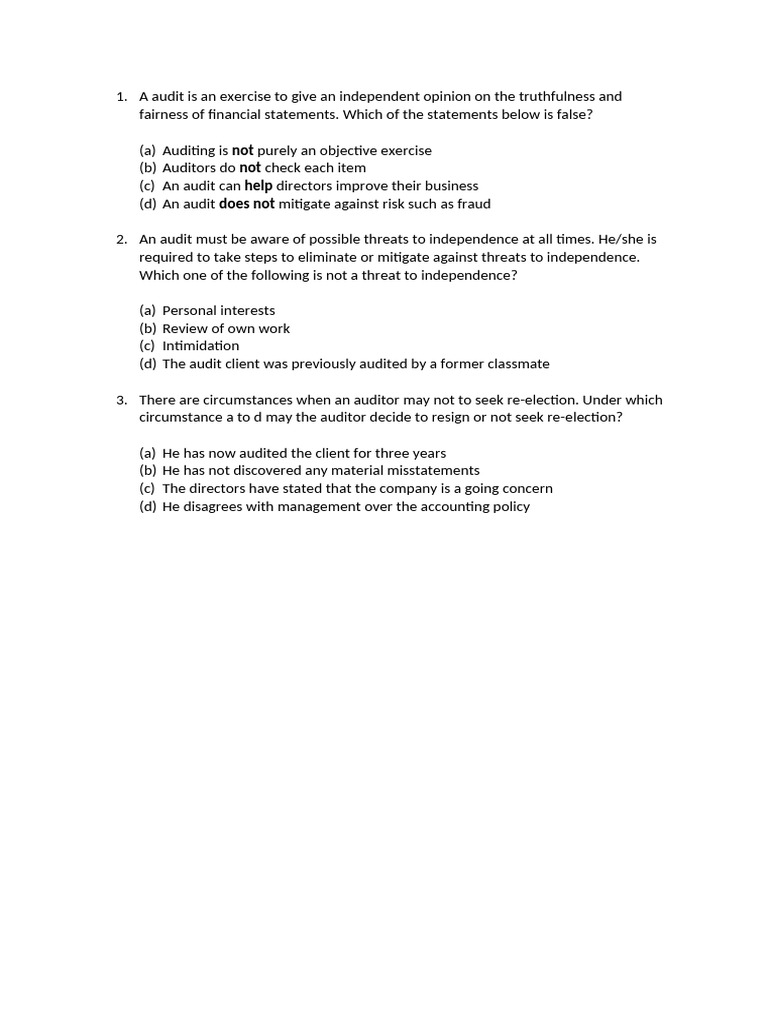 Audit Notes | PDF