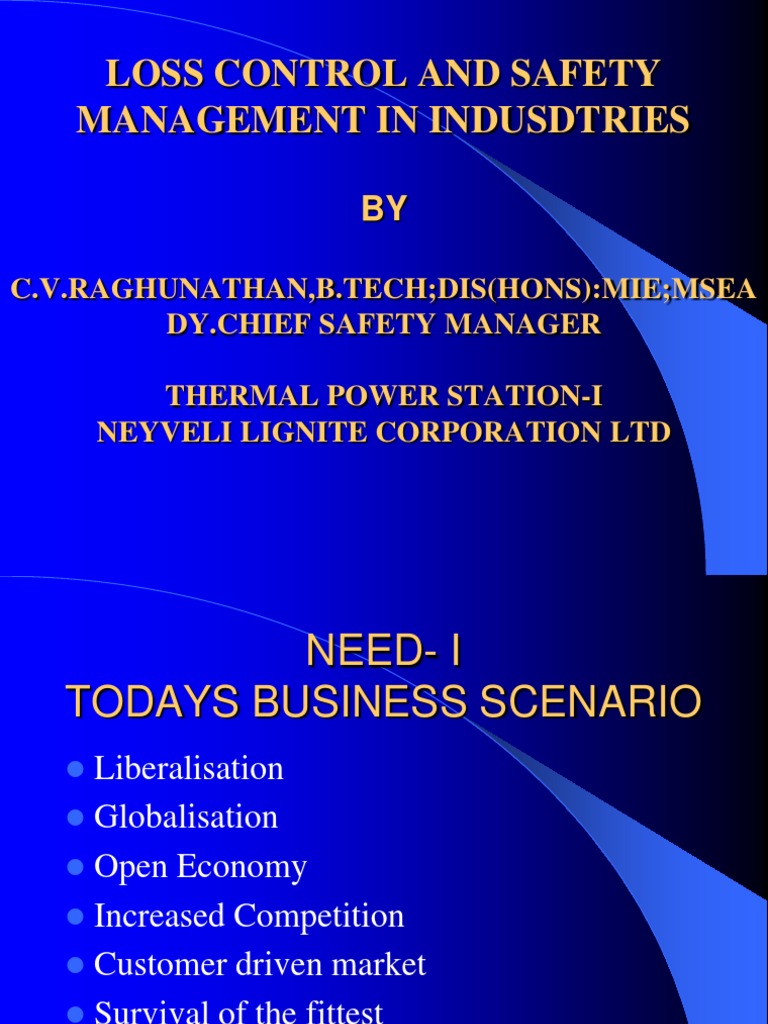 Loss Controland Safety Management | PDF | Occupational Safety And ...