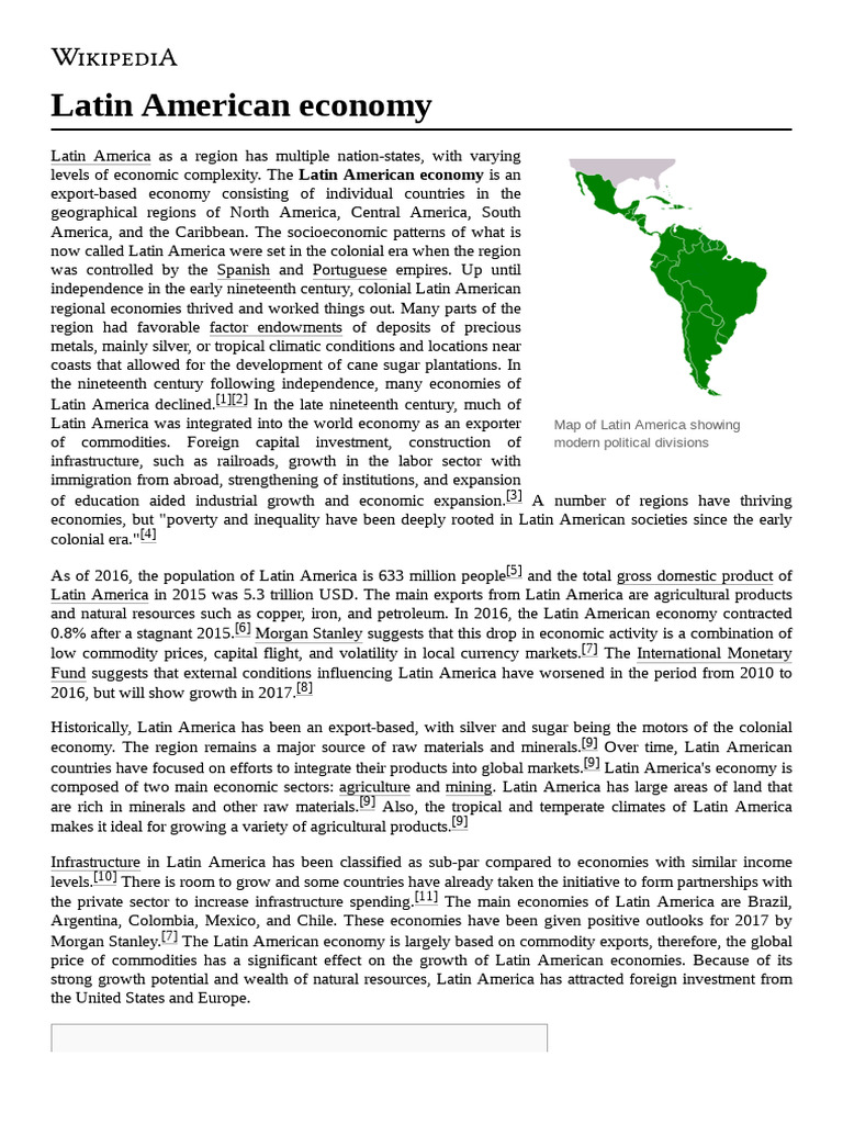 Latin American Economy South America | PDF | Spanish Colonization Of ...