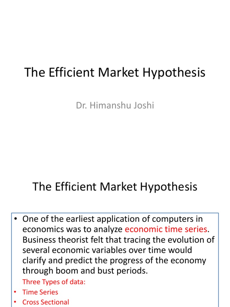 The Efficient Market Hypothesis | PDF | Financial Markets | Investment ...