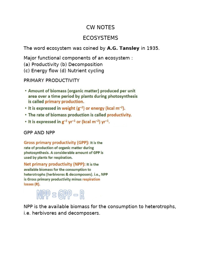 Ecosystems | PDF