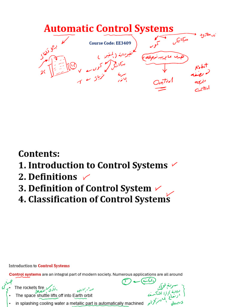 Automatic Control Systems - Lecture1 | PDF | System | Control Theory