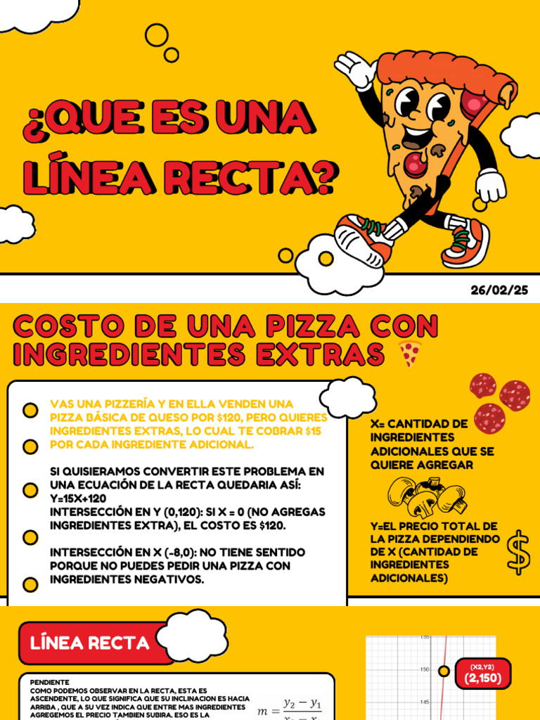 Presentación Línea Recta | PDF | Línea (geometría) | Pendiente
