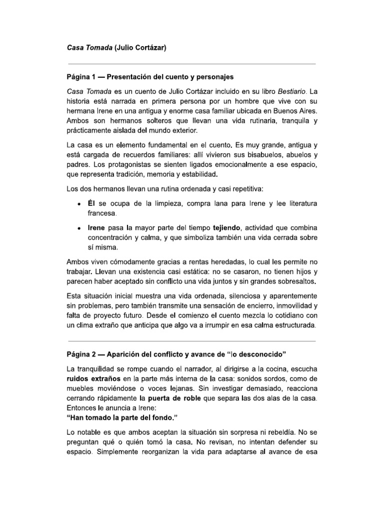 Casa Tomada | PDF