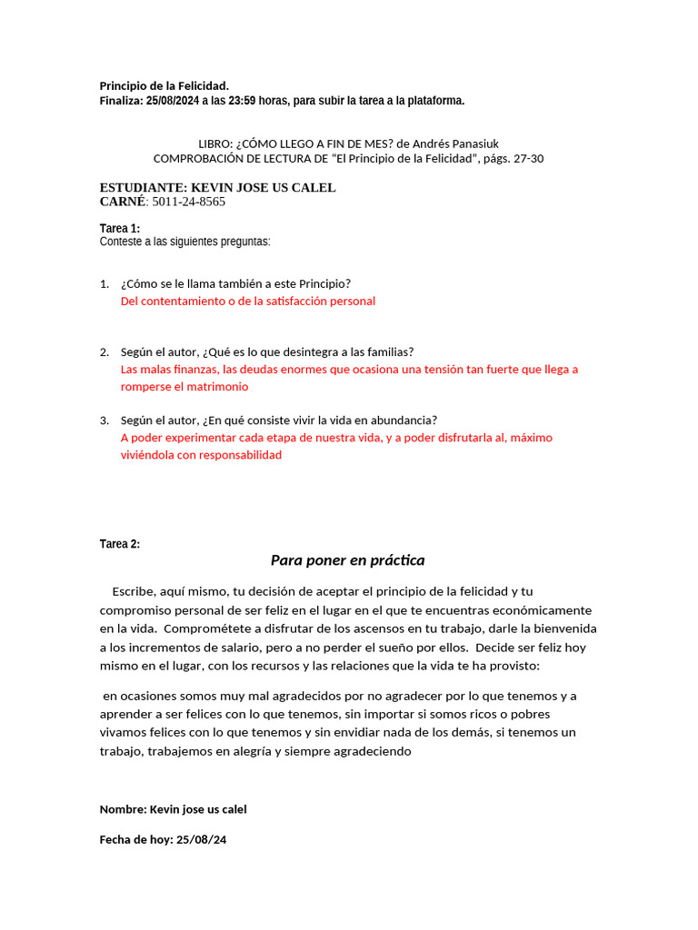 2. Principio de La Felicidad KEVIN JOSE US CALEL 2024 | PDF