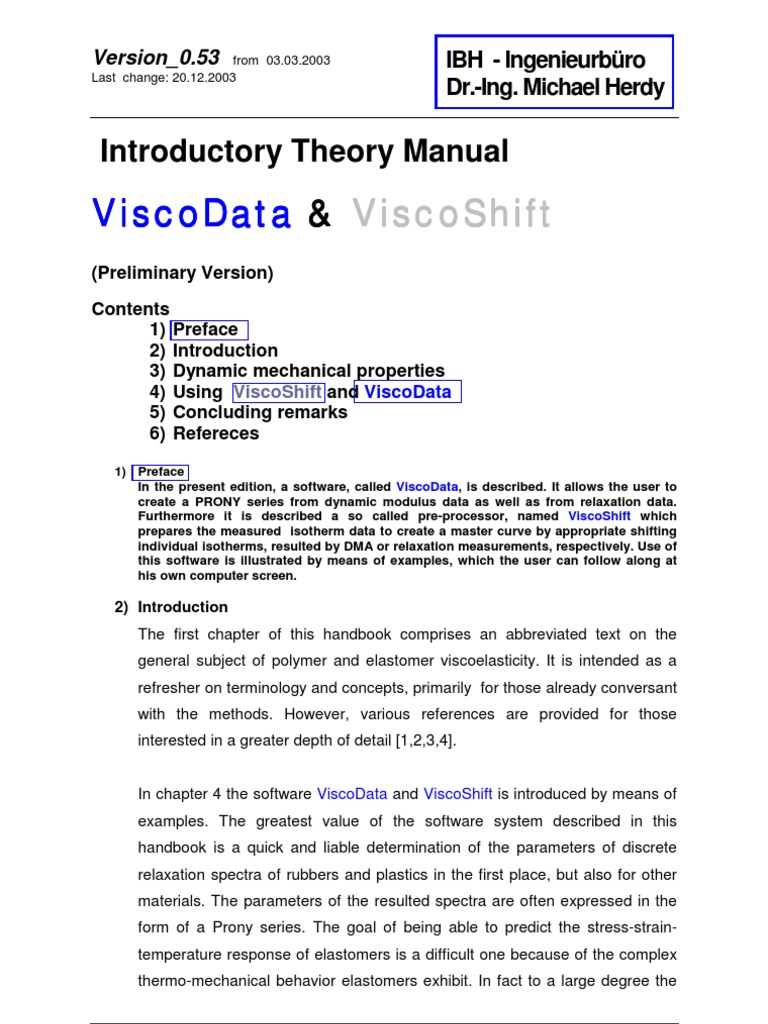 Viscodata Viscodata Viscodata Viscodata: Viscoshift Viscoshift ...