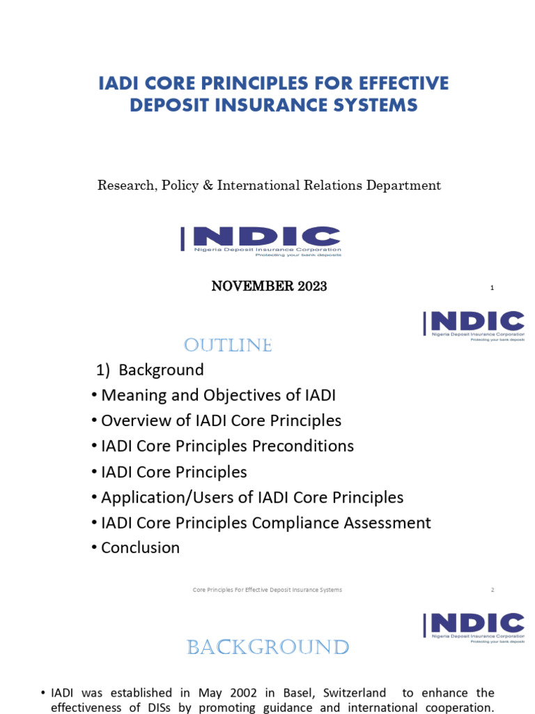 IADI Core Principles | PDF | Banks | Deposit Insurance