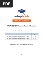 LAWCET 2025 5-Year Question Paper | PDF