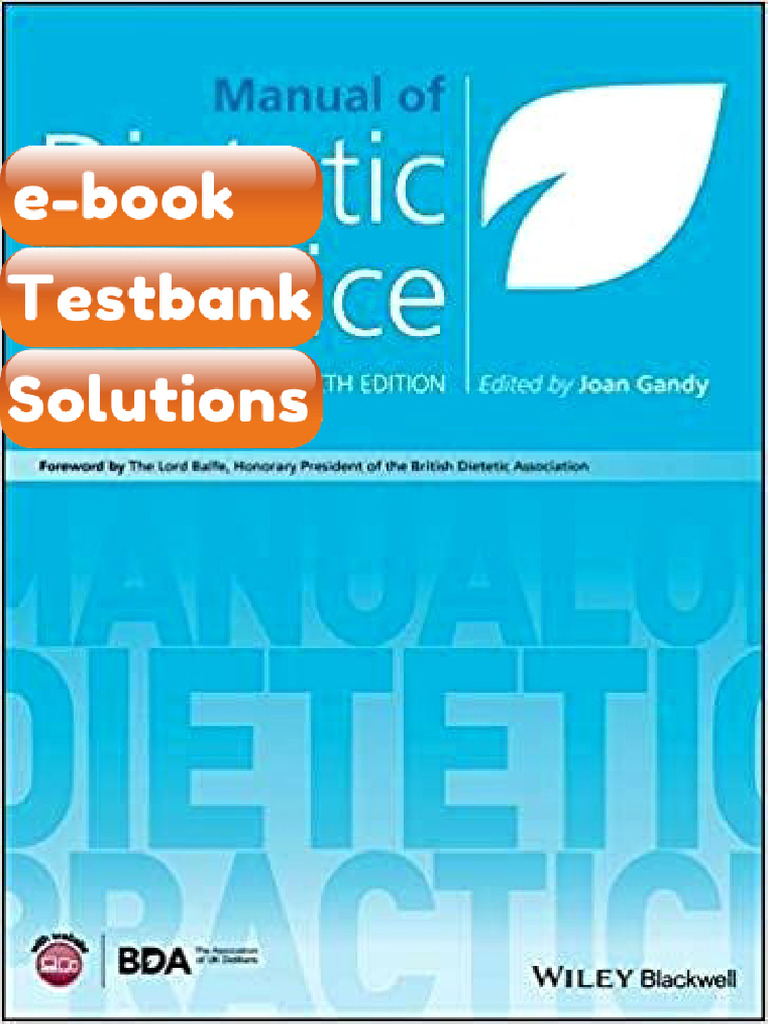Manual of Dietetic Practice 6th Edition Testbank & Ebook | PDF ...