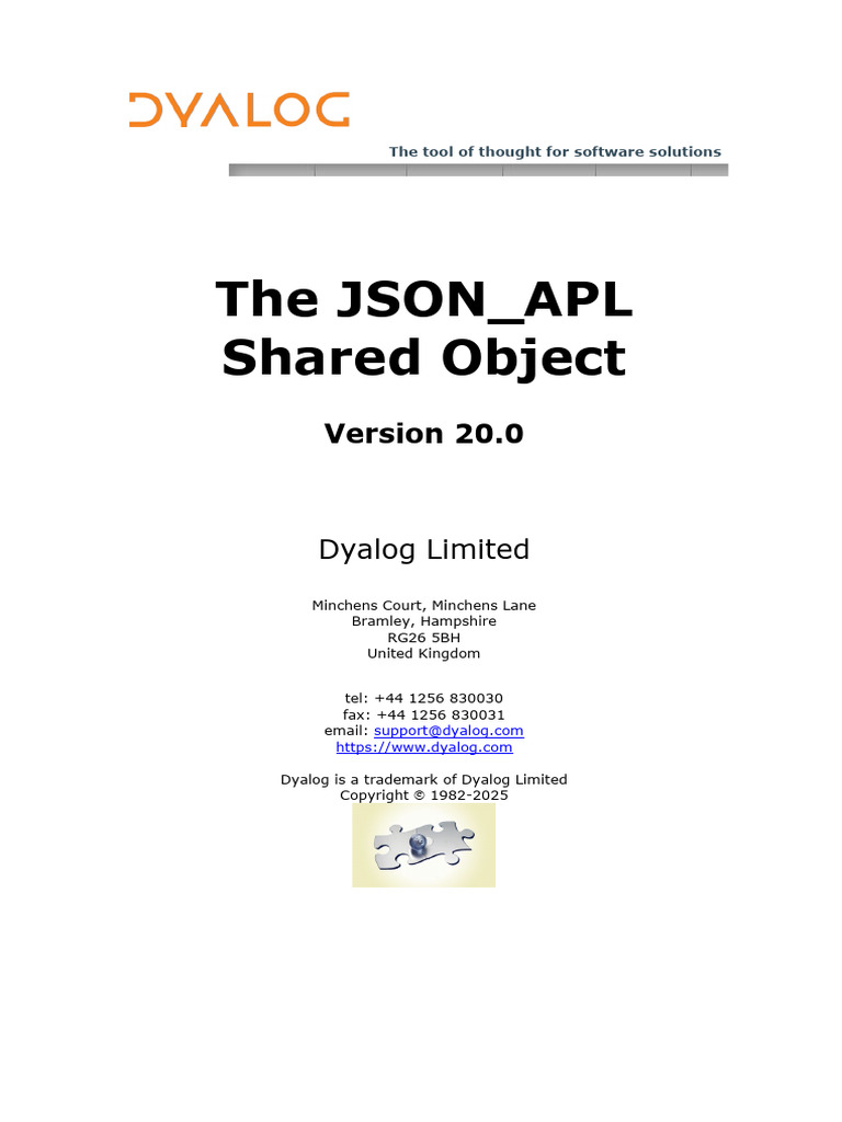 The JSON APL Shared Object | PDF | Apl (Programming Language ...
