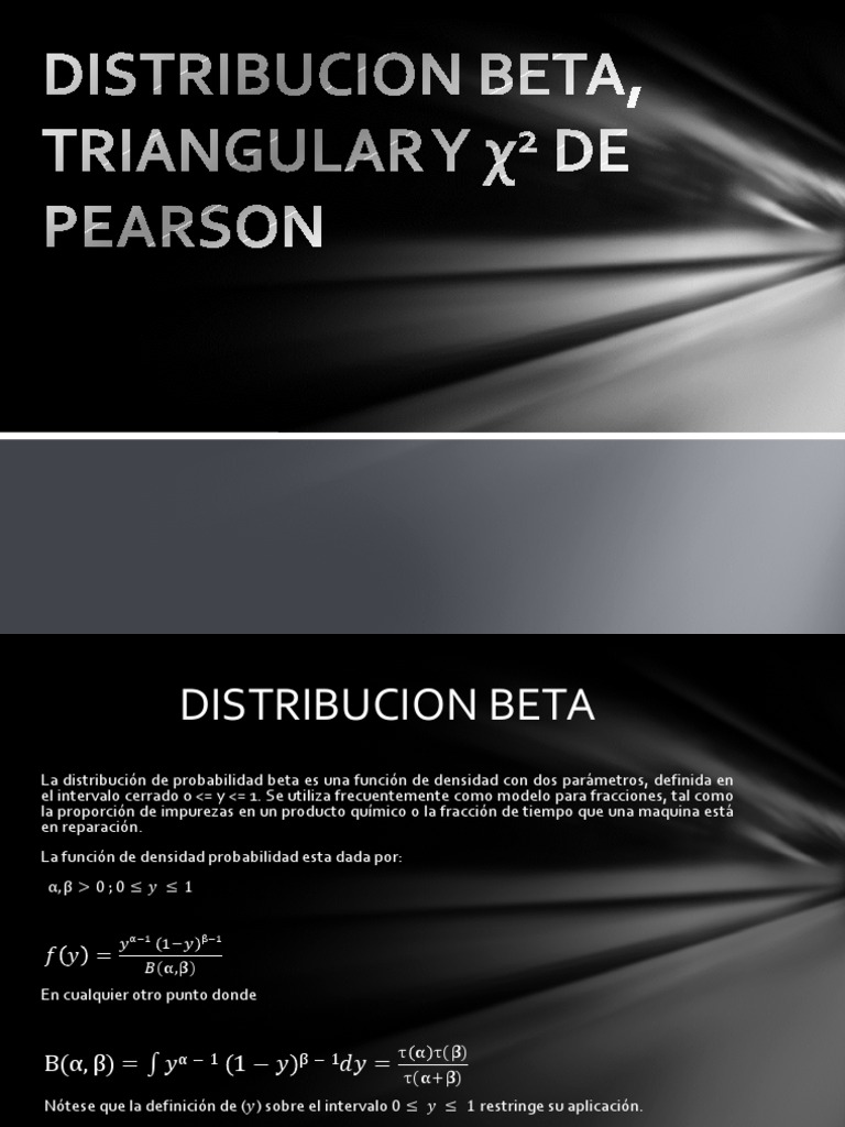 DISTRIBUCION BETA, TRIANGULAR Y χ2 DE | PDF | Distribución de ...