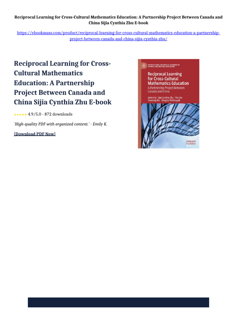 Reciprocal Learning For Cross-Cultural Mathematics Education: A ...