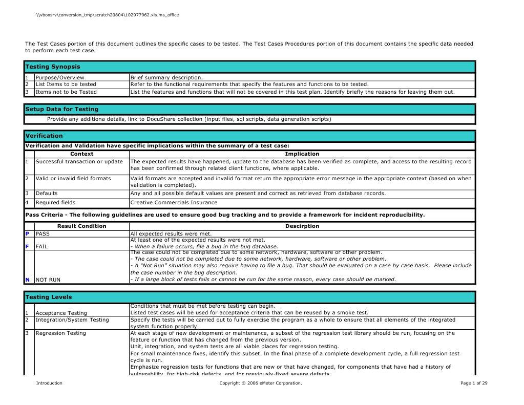 Qa Testcases Template Pdf Software Bug Databases 