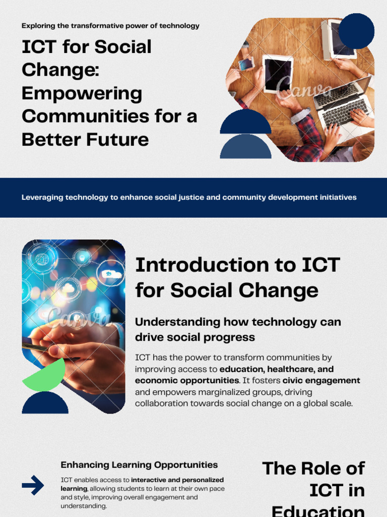 Presentation ICT for Social Change Empowering Communities for a Better ...