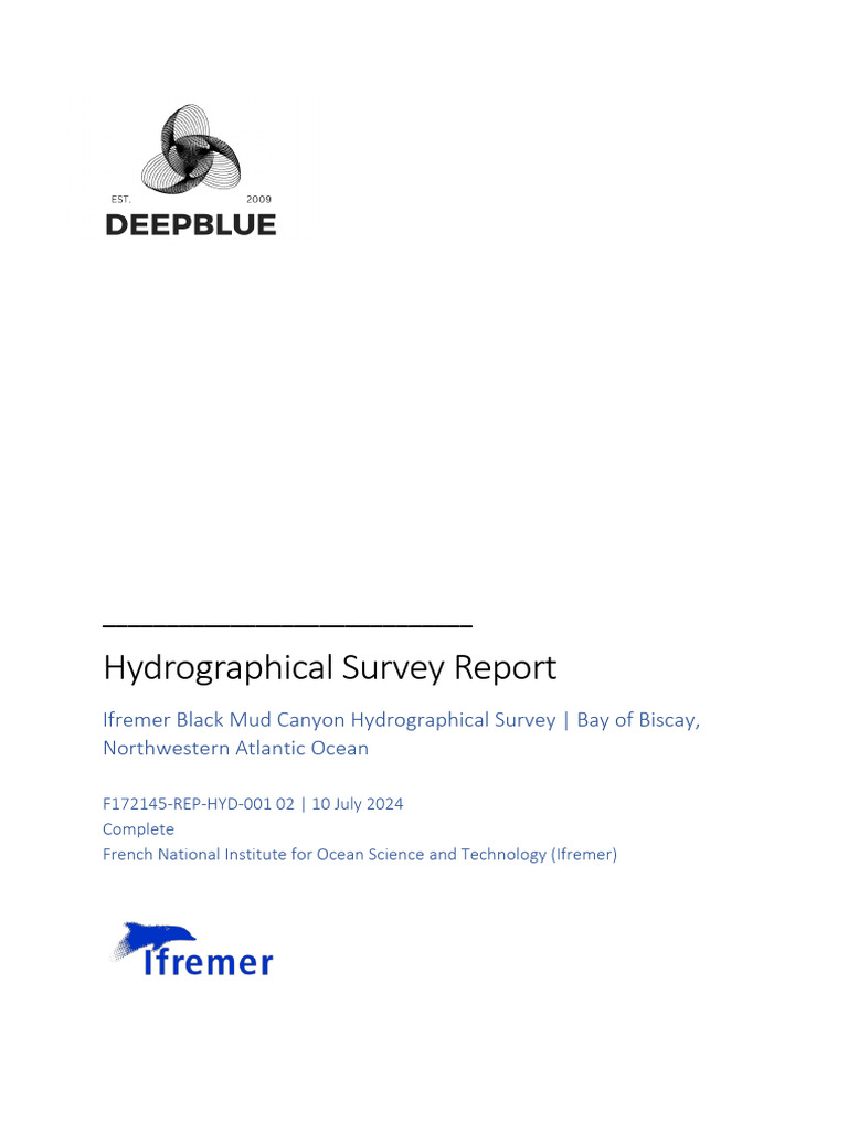 Hydrographical Survey Report | PDF | Hydrography | Earth Sciences