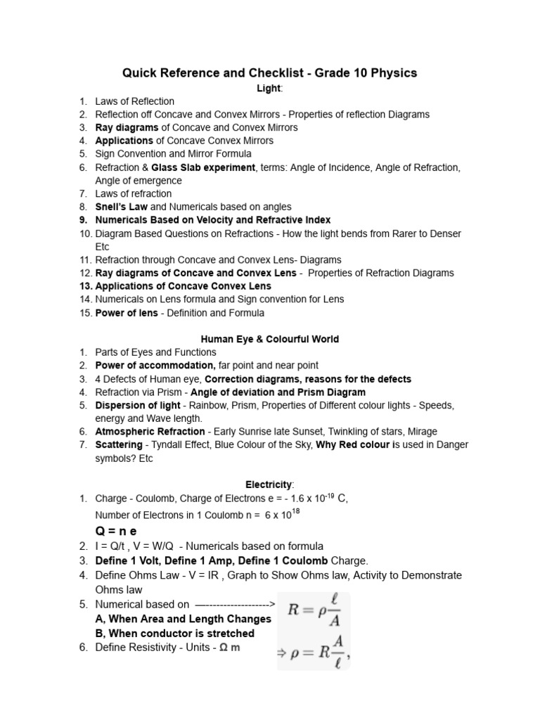 10th Synopsis Physics | PDF | Refraction | Magnetic Field