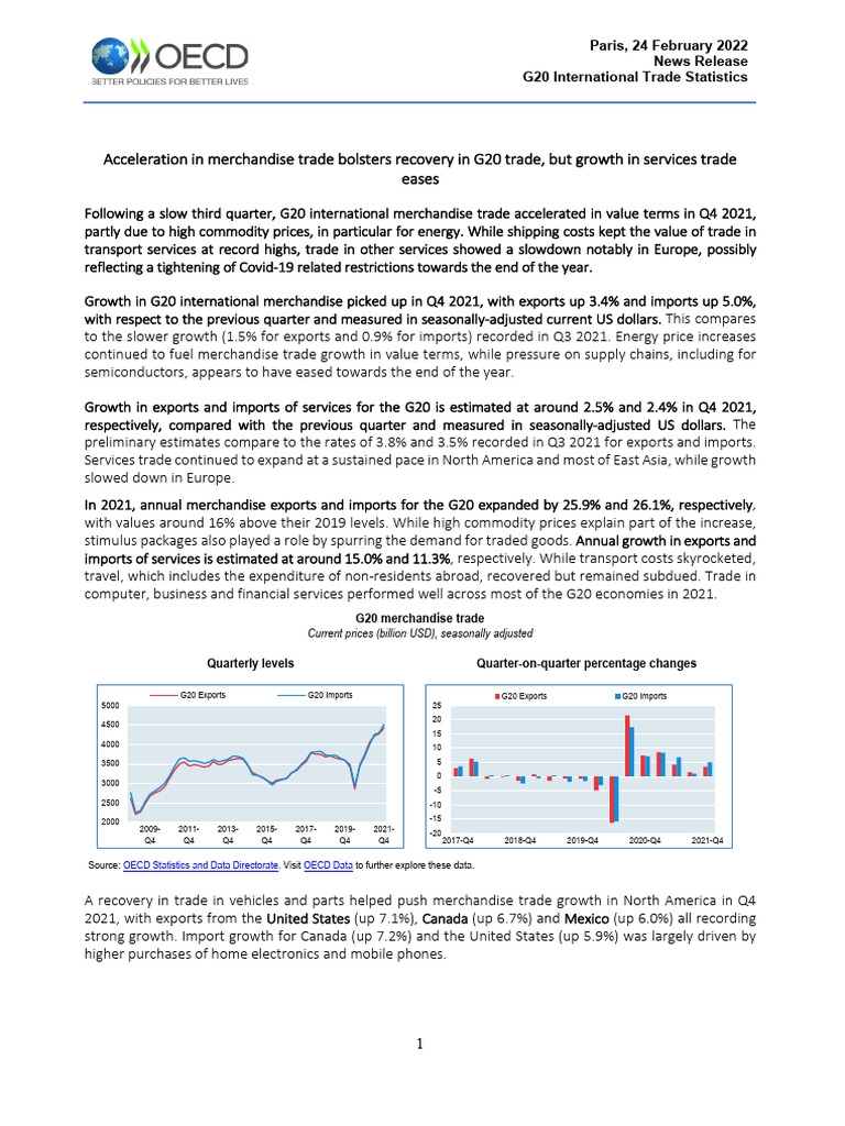 International Trade Statistics Q4 2021 | PDF | Economies