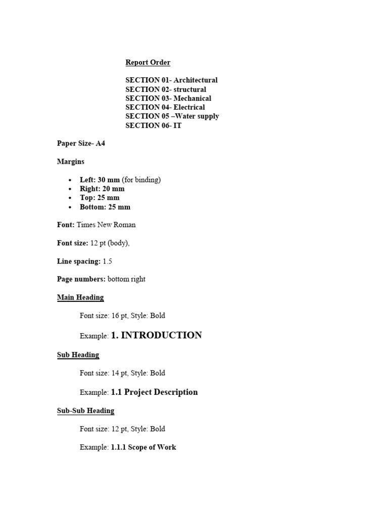 Report Format For Design Report | PDF