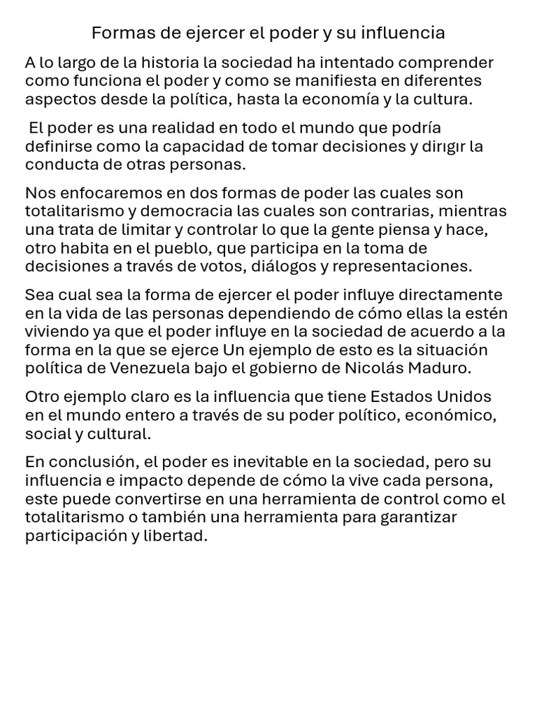 Formas de Ejercer El Poder y Su Influencia_HUMANIDADES.docx_20260114 ...