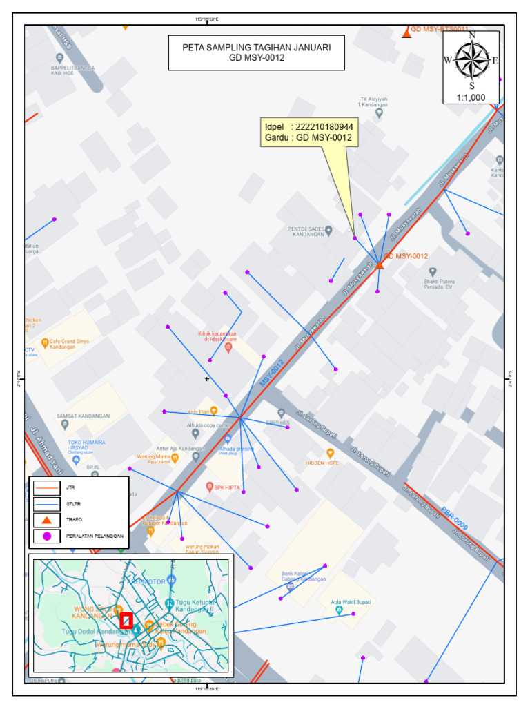 Peta Sampling Kandangan | PDF