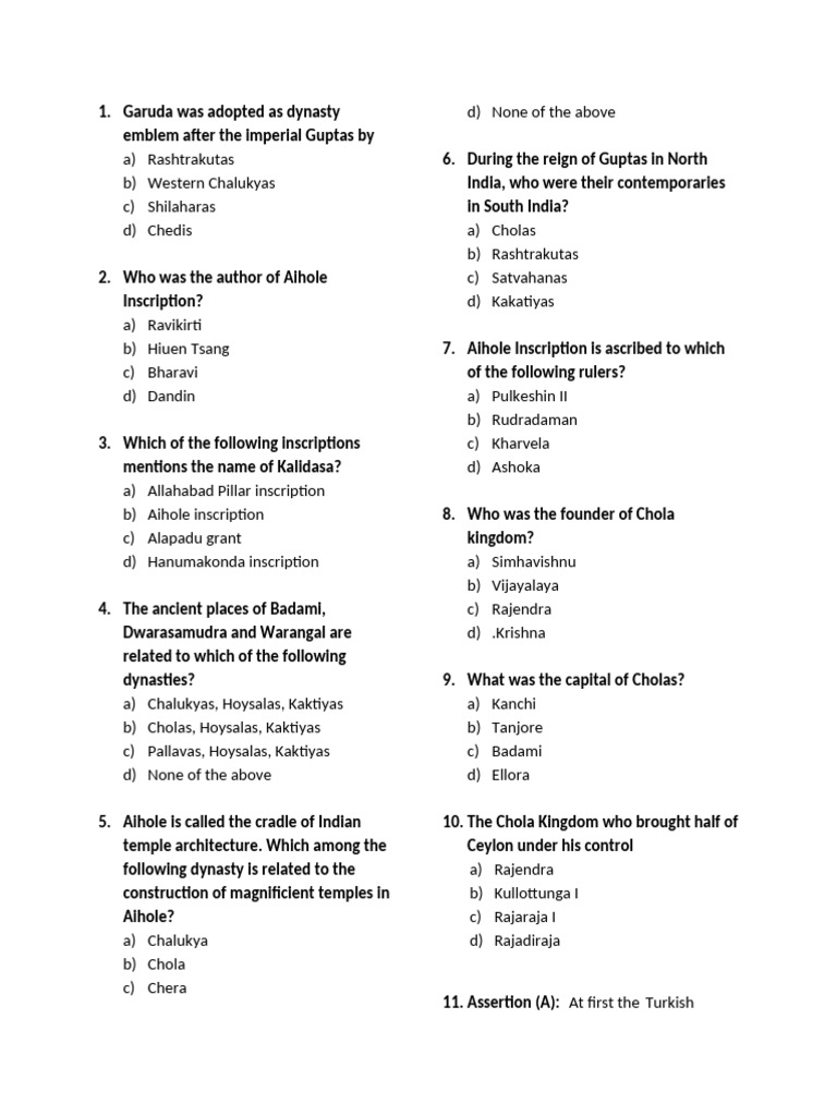 CSAP Medieval History Test | PDF | Mughal Empire