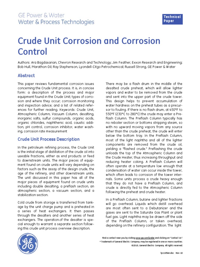 Crude Unit Corrosion and Corrosion Control | PDF | Stainless Steel ...