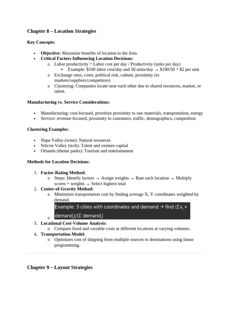 Bus Op Final Exam Notes | PDF | Inventory | Lean Manufacturing