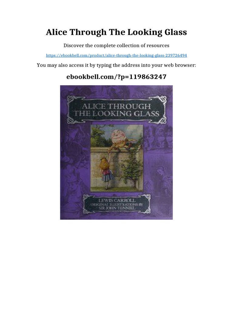 Alice through the looking glass full digital chapters | PDF