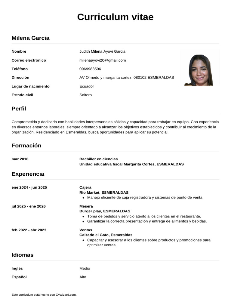 CV Judith Milena Ayovi Garcia 09-02-2026 21-50-49 | PDF