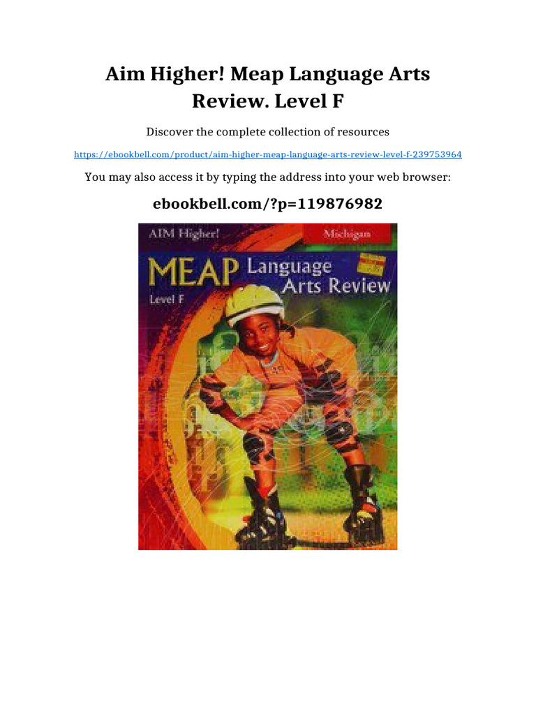 Aim Higher! MEAP Language Arts Review. Level F Download Full Chapters ...