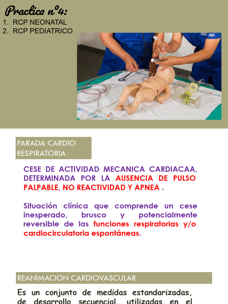 Practica 4 (RCP NEONATAL) | PDF | Reanimación cardiopulmonar ...