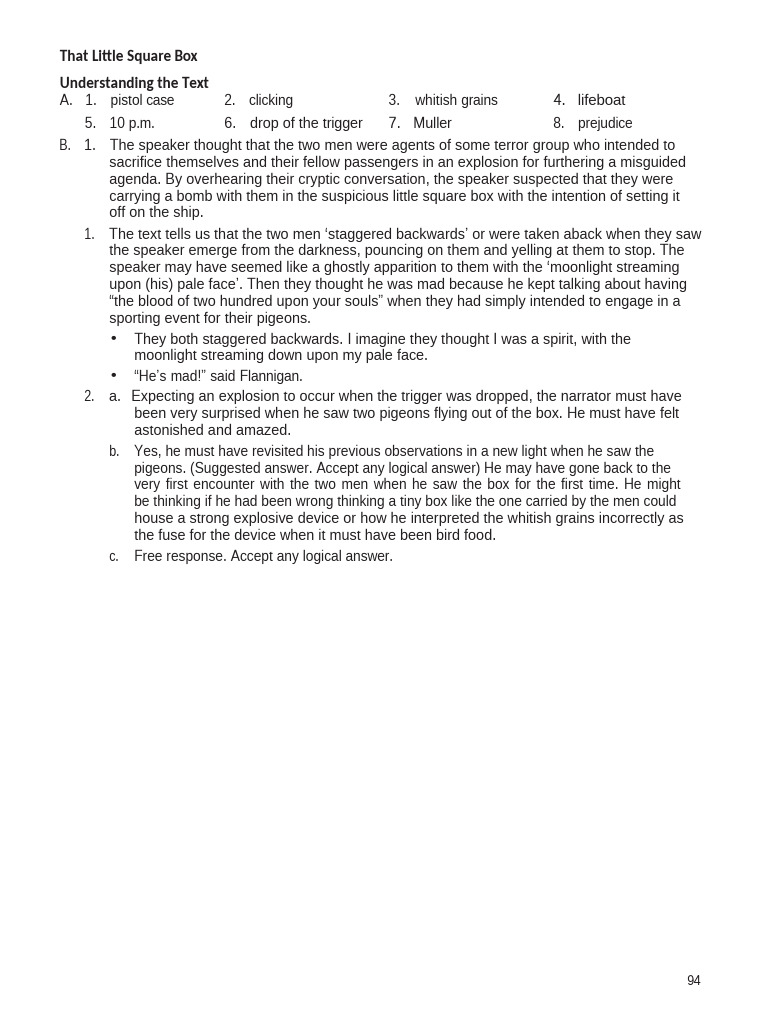 That Little Square Box Class 8 | PDF