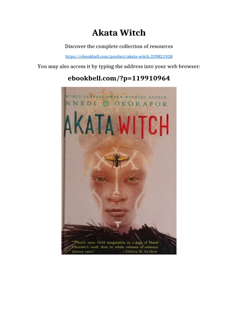 Akata Witch Complete Edition | PDF | Sustainable Energy | Energy ...