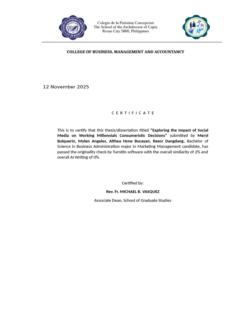 Turnitin Certificate | PDF