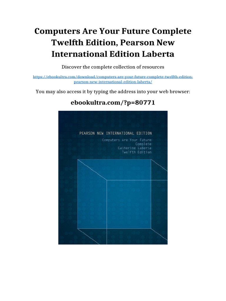 Computers are your future Complete Twelfth Edition, Pearson New ...