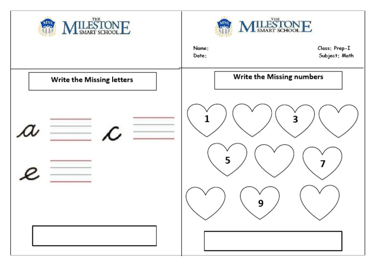 Missing Letters Numbers 2 | PDF
