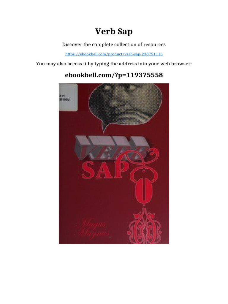 Verb sap Full Chapters Included | PDF