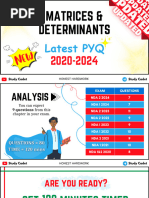 NDA Matrices & Determinants PYQs 2020-2024 | PDF