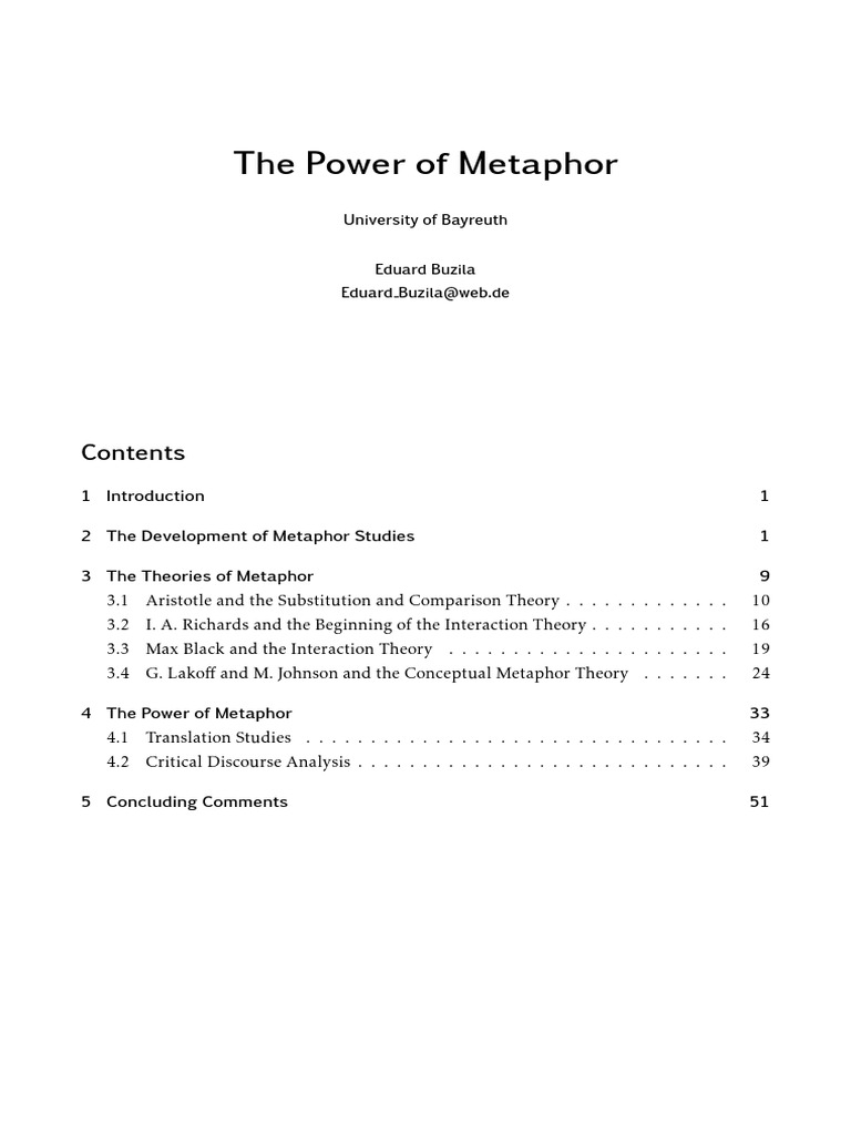The Power of Metaphor | PDF | Metaphor | Rhetoric