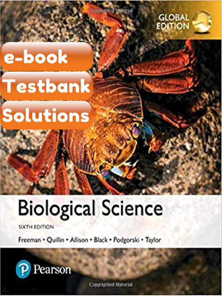 Testbank Biological Science 6th Global Edition by Scott Freeman Kim ...