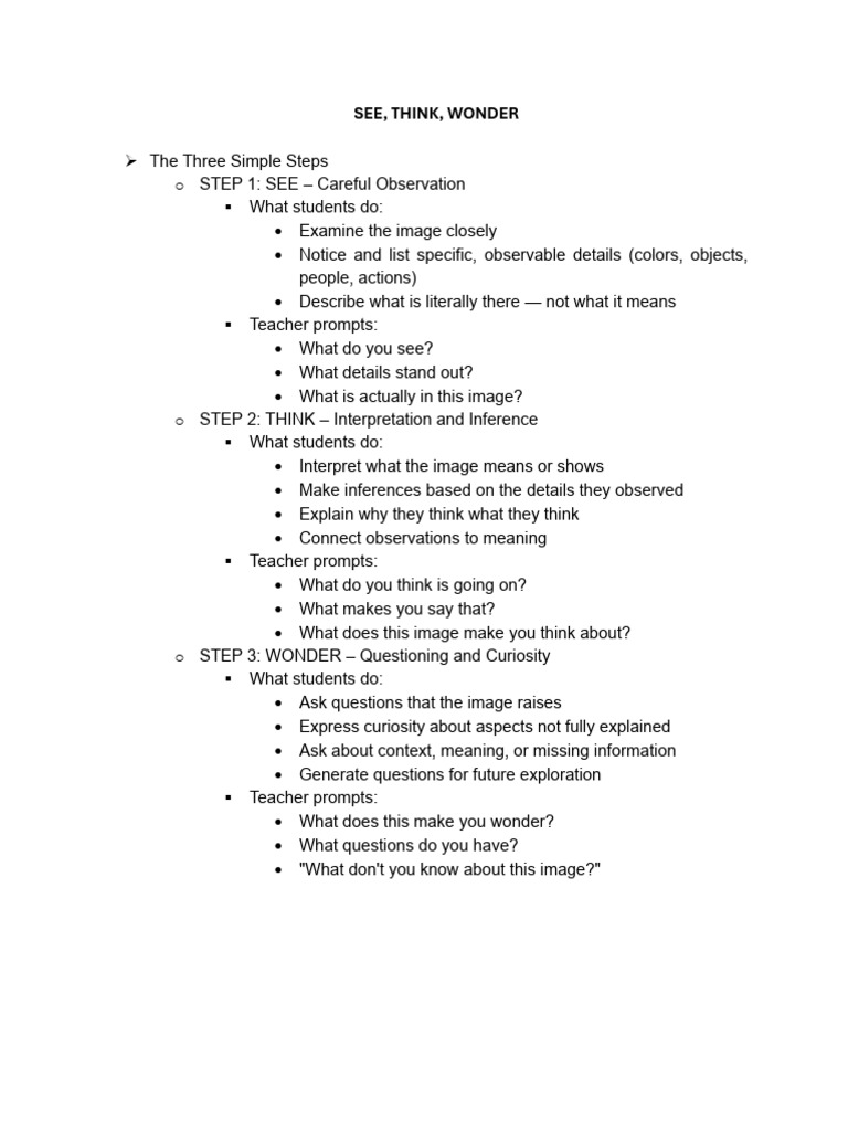 See Think Wonder | PDF