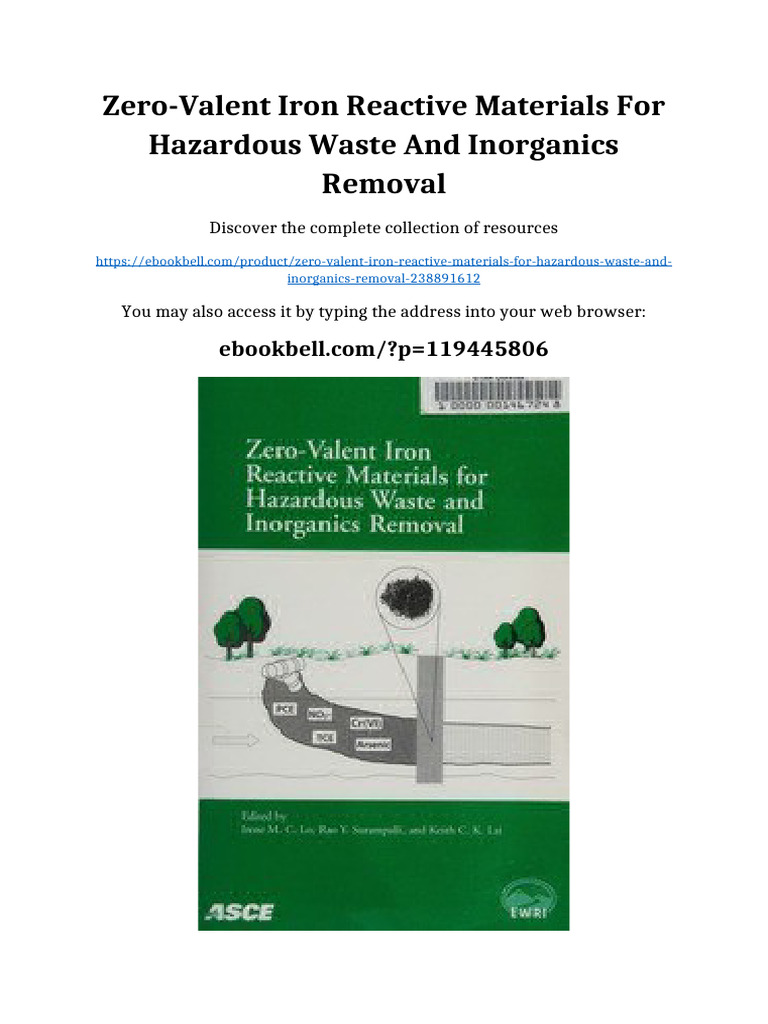 Zero-valent iron reactive materials for hazardous waste and inorganics ...