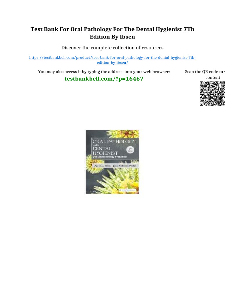Test Bank for Oral Pathology for the Dental Hygienist 7th Edition by ...