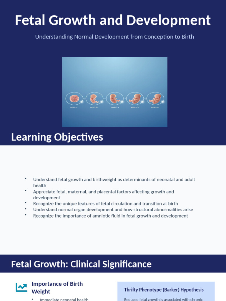 Fetal Growth Development | PDF | Fetus | Prenatal Development