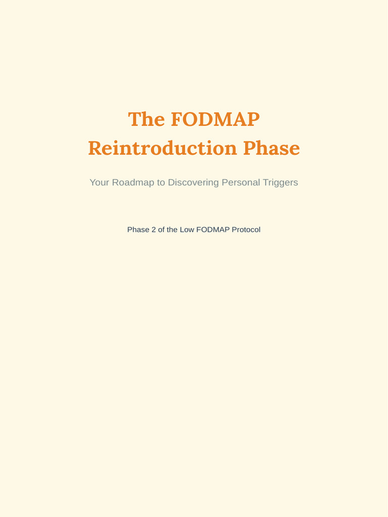 Low FODMAP Reintroduction Phase | PDF | Eating Behaviors Of Humans | Foods