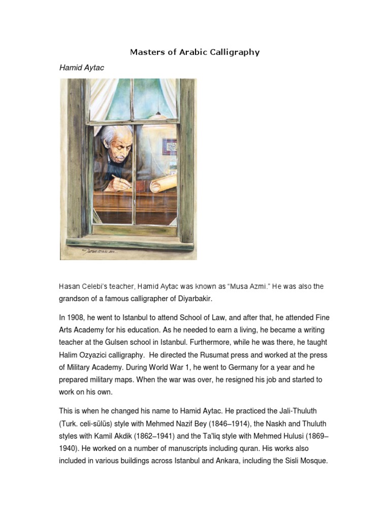 Masters of Arabic Calligraphy | PDF | Calligraphy | Abrahamic Religions