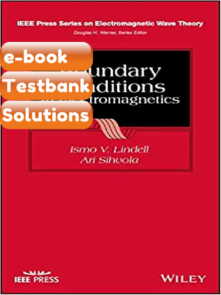 Boundary Conditions in Electromagnetics by Ismo v Lindell Sri Sihvola ...