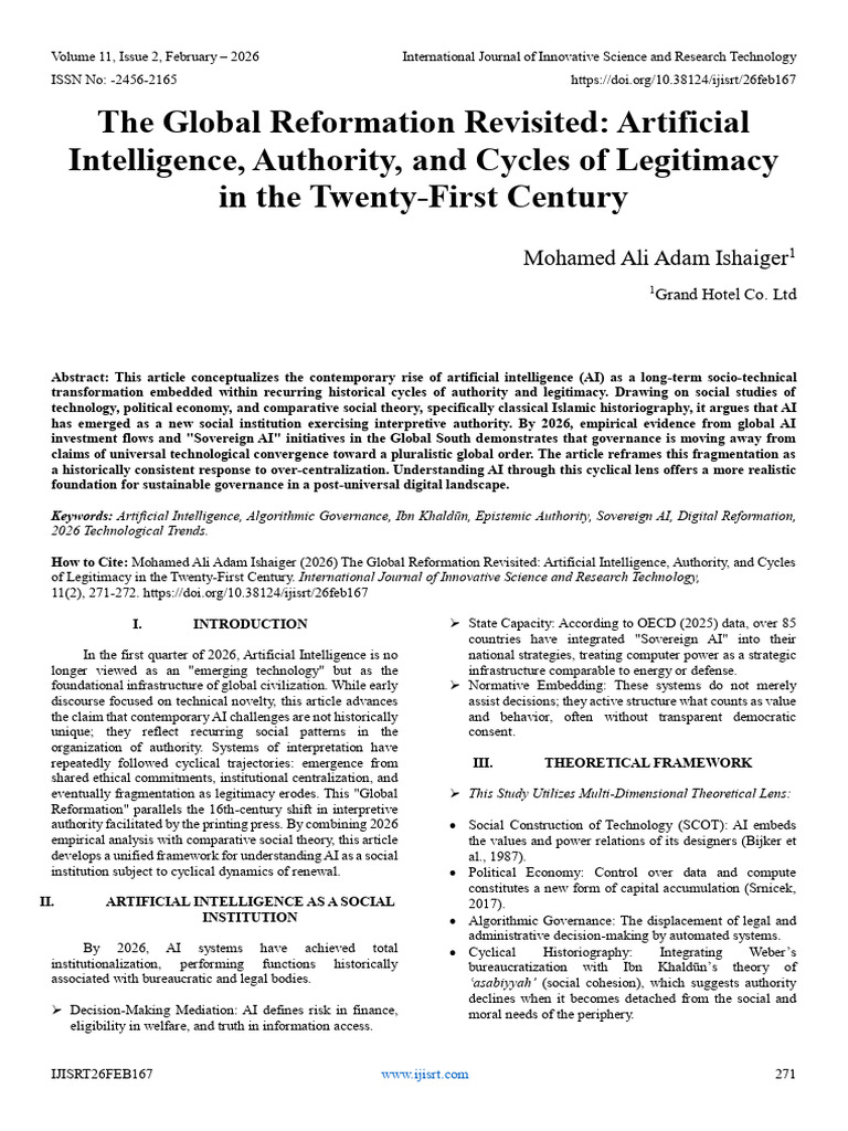 The Global Reformation Revisited: Artificial Intelligence, Authority ...