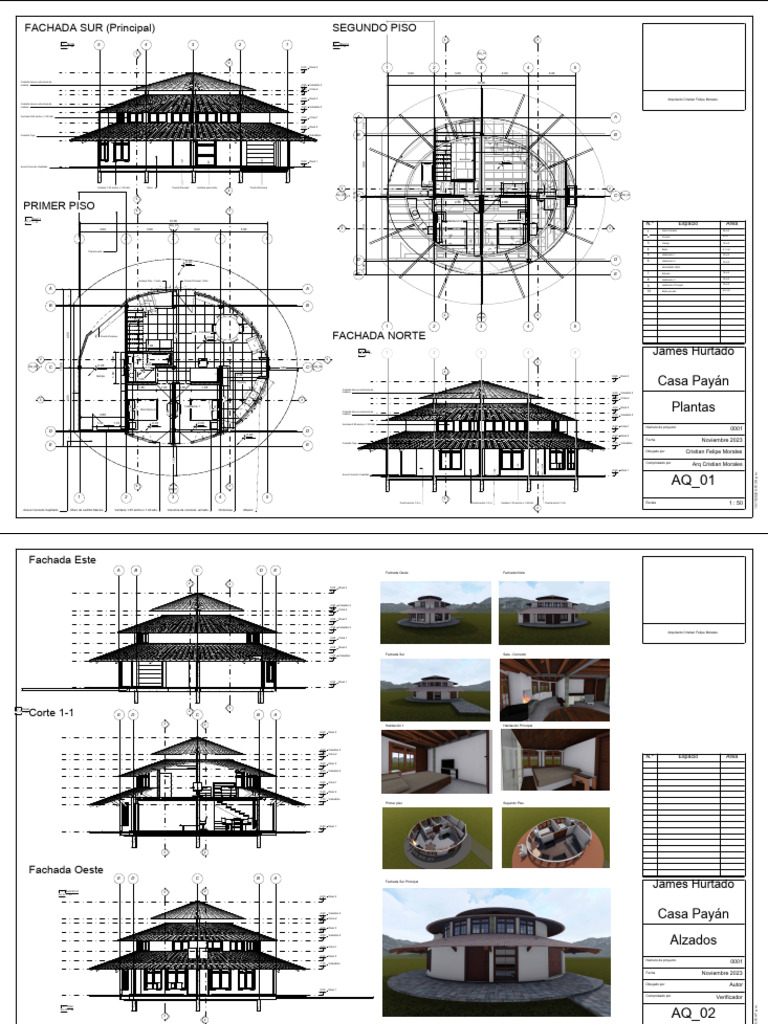 FACHADA SUR (Principal) Segundo Piso: James Hurtado | PDF